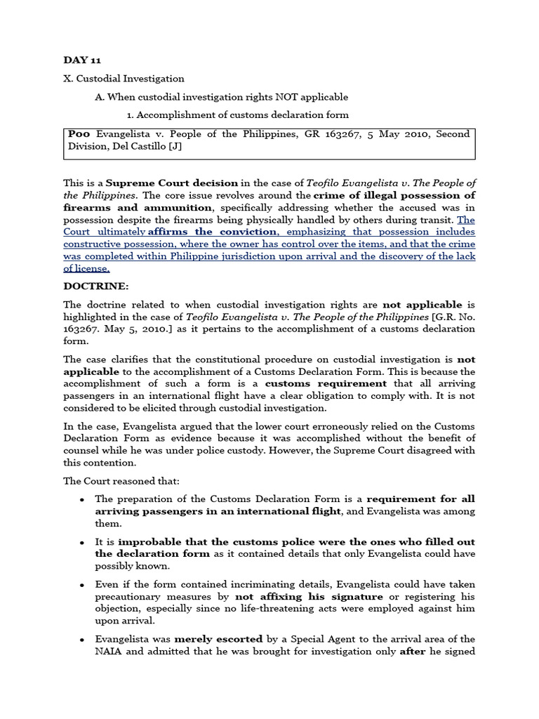 j Fpp Consti II Day 11.Docx | PDF | Miranda Warning | Right To Silence