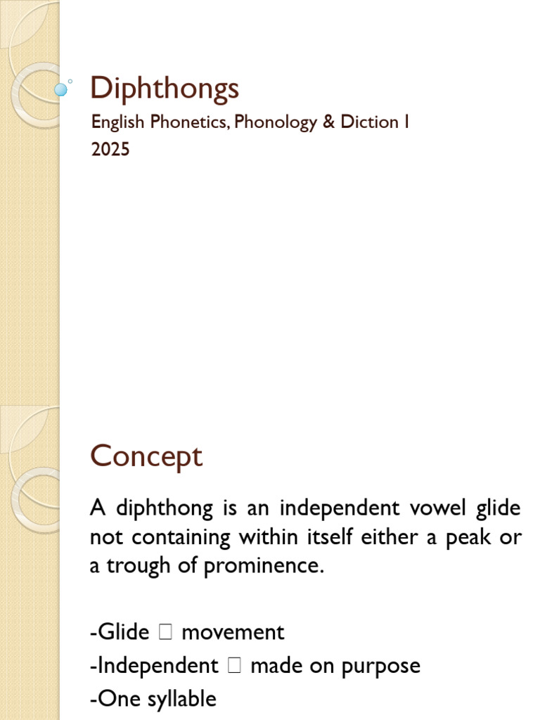 Diphthongs (Intro - Centring Diphthongs Complete) | PDF