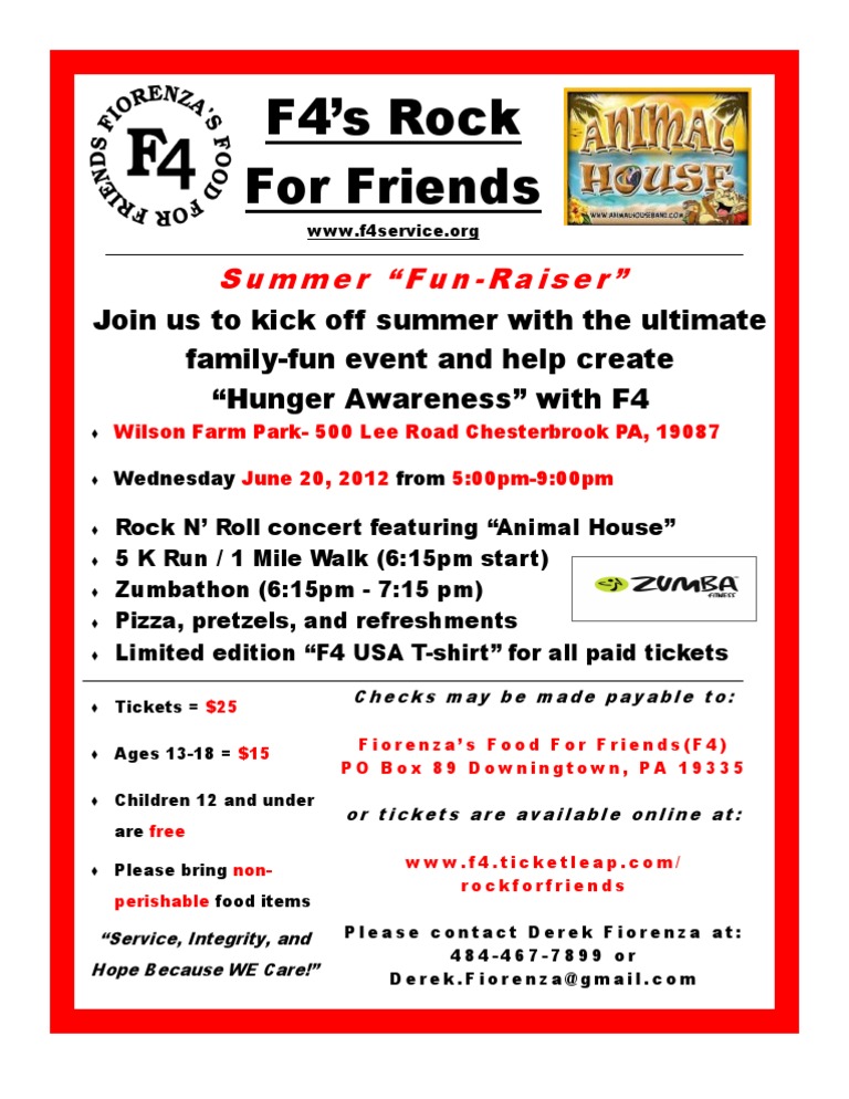 F4's Rock for Friends Fundraiser | PDF