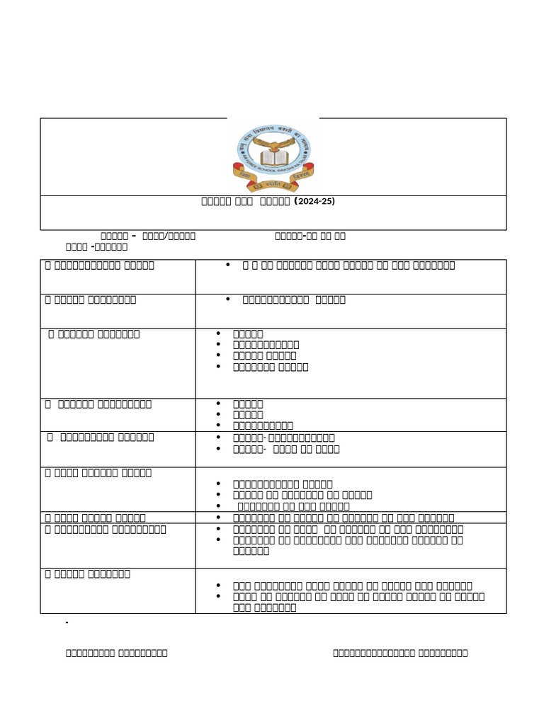 Hindi Lesson Plan January UKG-1 | PDF