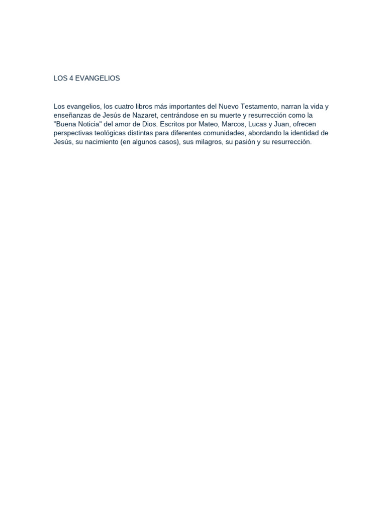 Los 4 Evangelios | PDF