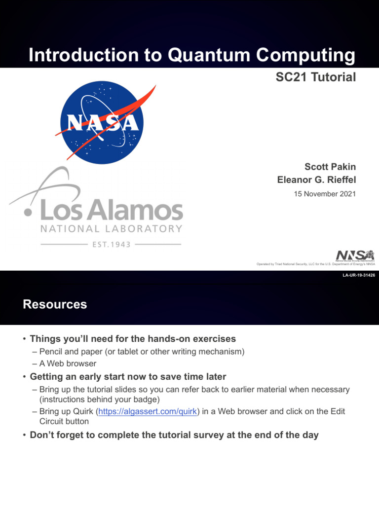 sc2021-qc-tut[2] (1) (1) | PDF | Quantum Computing | Matrix (Mathematics)