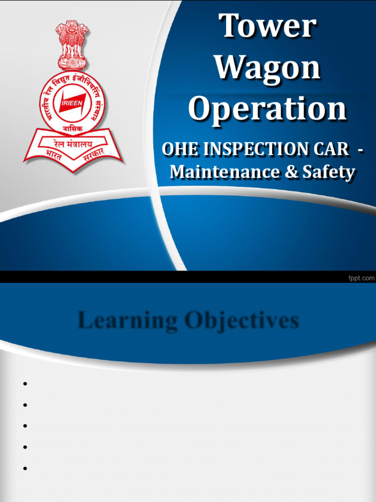 OHE Tower Wagon Maintenance Manual | PDF | Pump | Engines