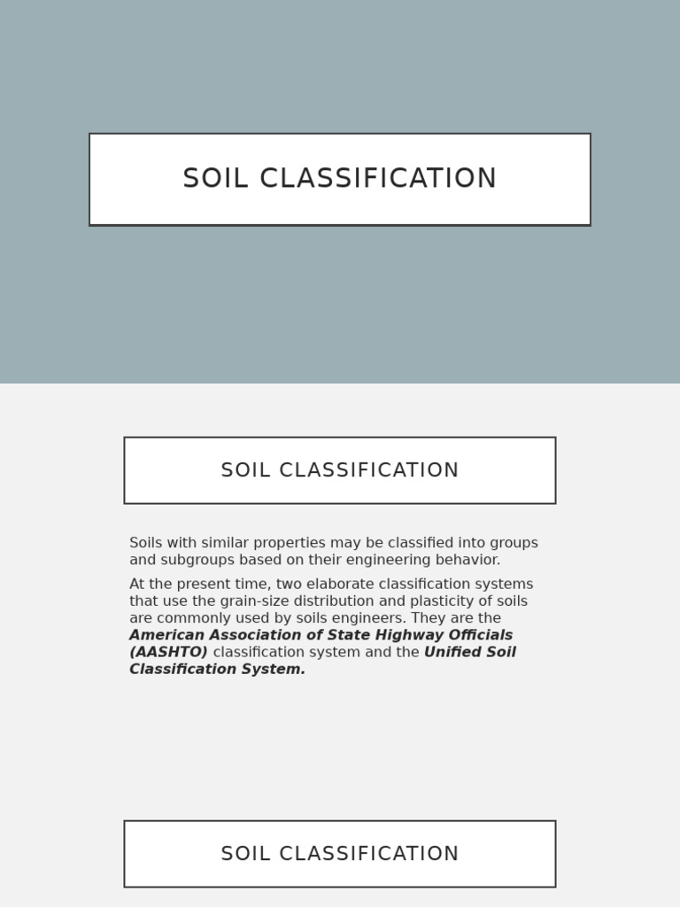 Soil Classification AASHTO | PDF | Silt | Sedimentology