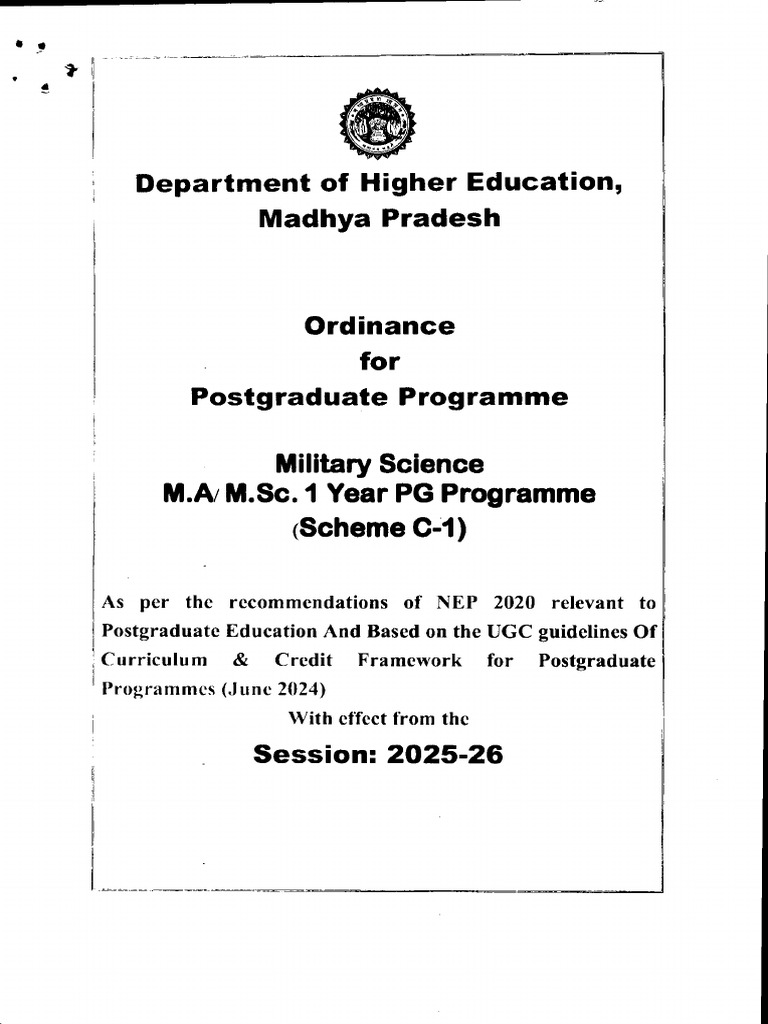 Military - 1 Year PG Program | PDF