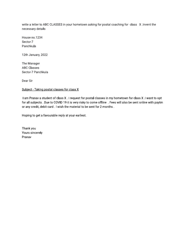 English Letter | PDF