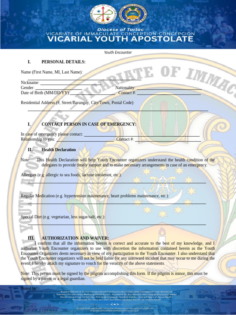 Ye Individual Registration Form | PDF