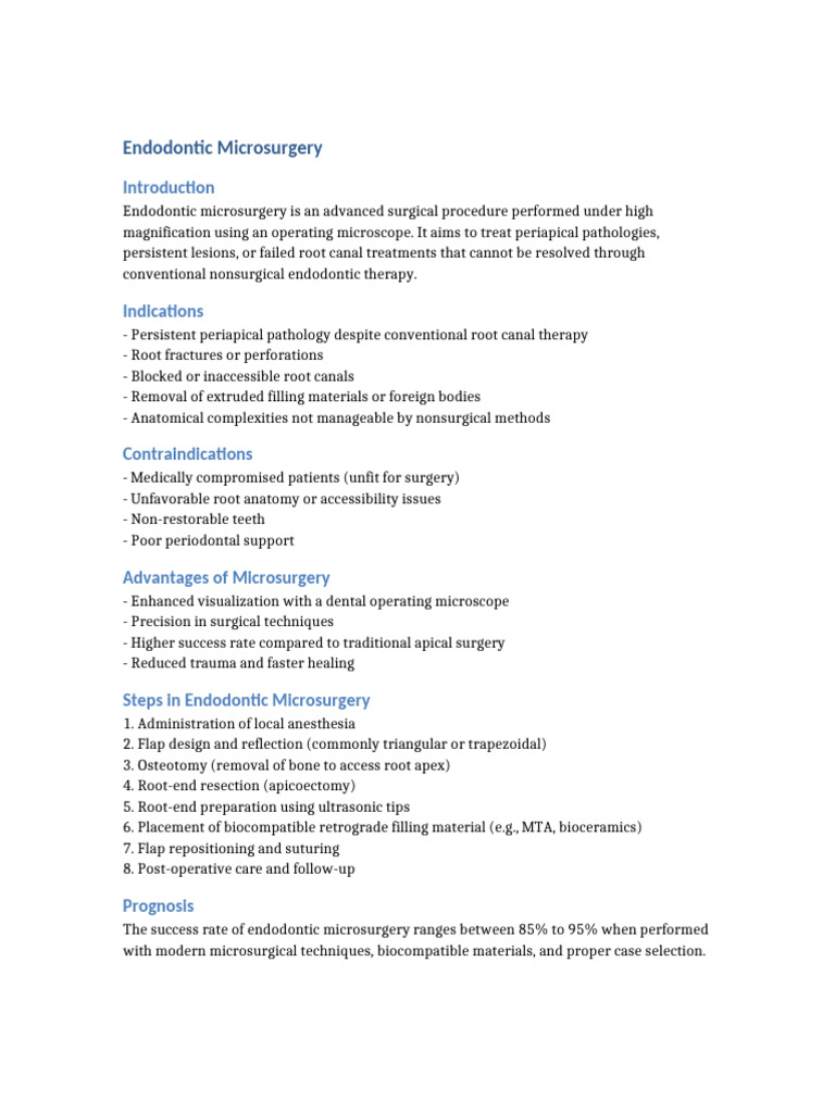 Endodontic Microsurgery | PDF