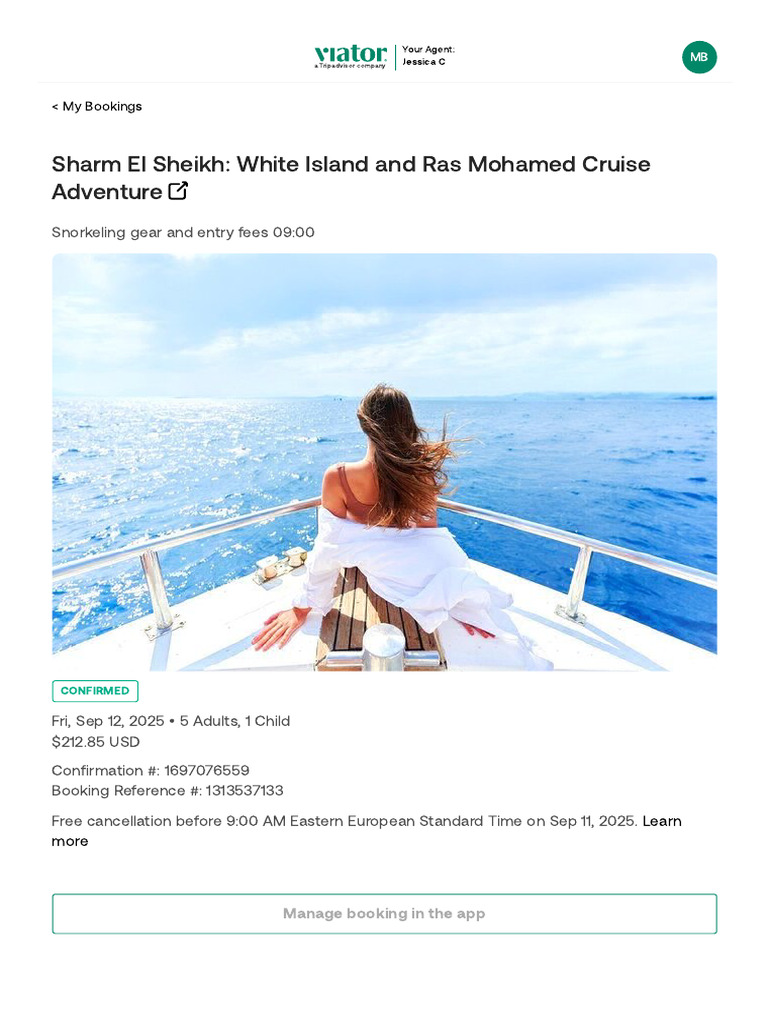 Booking Details - Viator | PDF