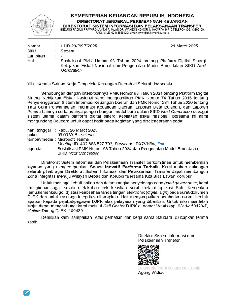Kementerian Keuangan Republik Indonesia: Next Generation | PDF