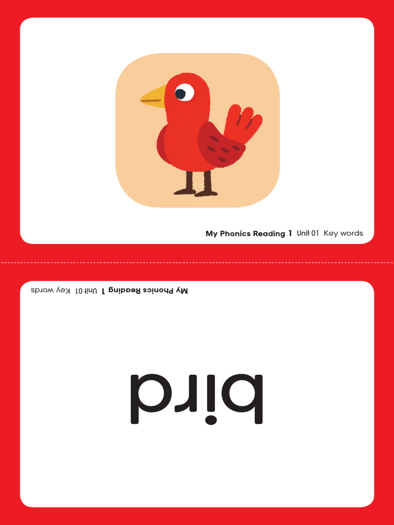 01 - My Phonics Reading 1 - Flashcards - Unit 01 | PDF