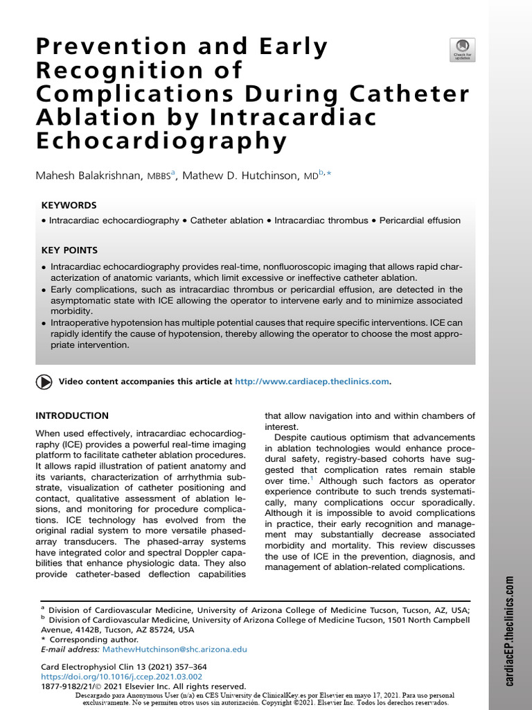 Intracardiac Echocardiography in Ablation | PDF | Atrium (Heart) | Heart