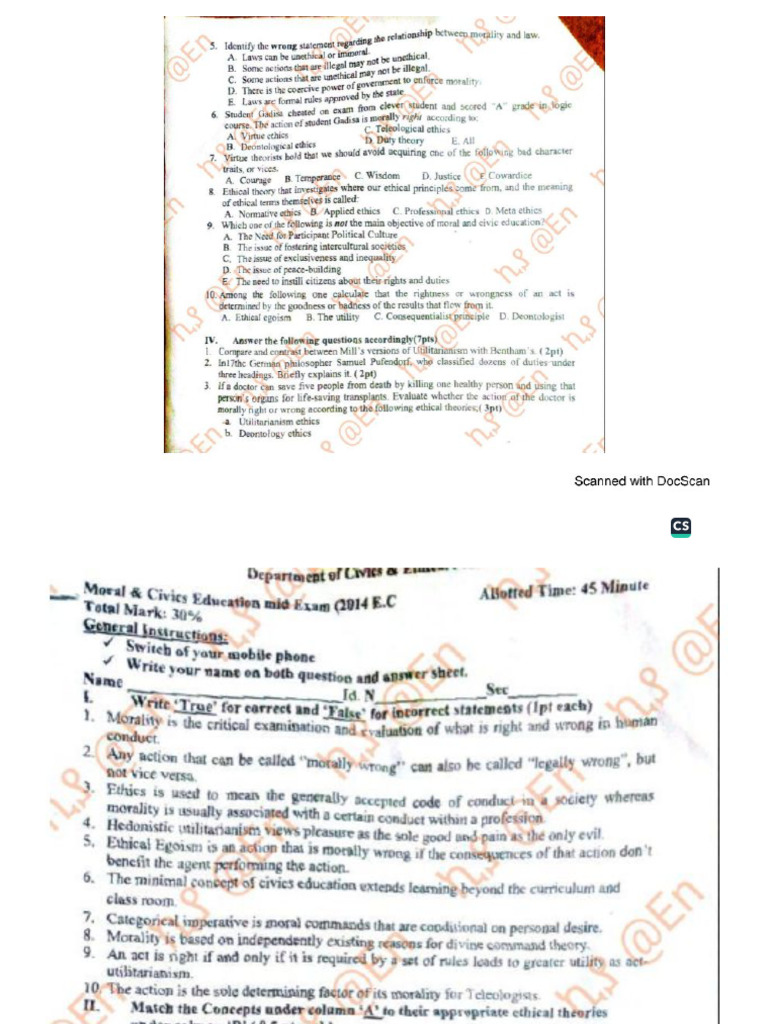 AAU Civivs Mid-Exam Collection | PDF