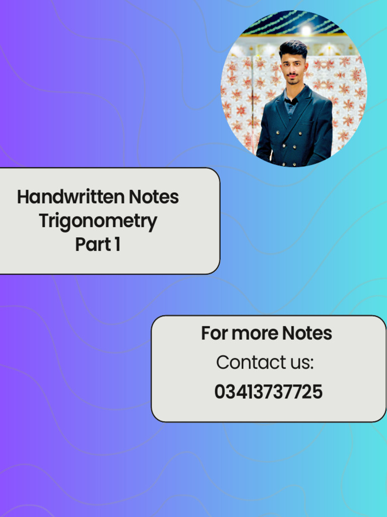 Trigonometry Handwritten Notes Part 1 | PDF