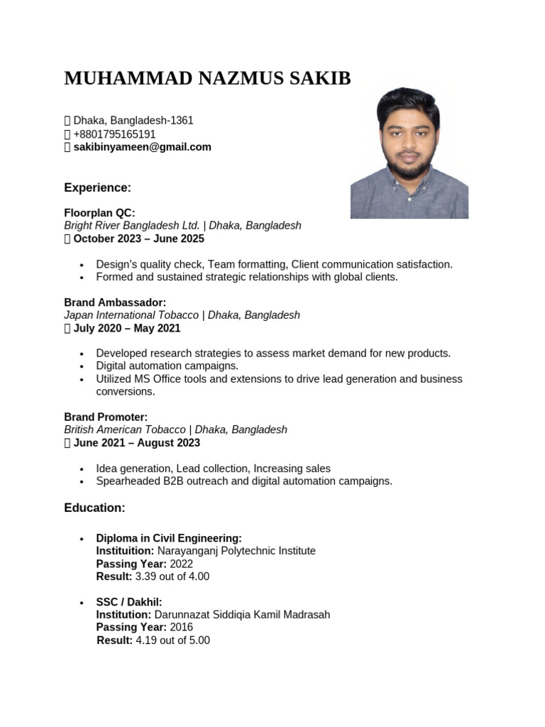 MD Nazmus Sakib | PDF