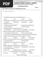 Digital Presentation Class 9 MCQ With Answers | PDF | Microsoft Office ...