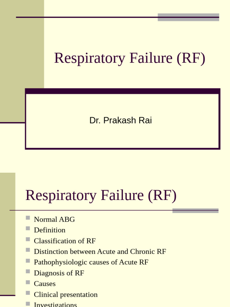 Acute Respiratory Failure | PDF | Respiratory Diseases | Lung