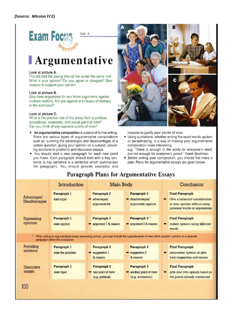 Writing Handout - Essays Option 1 Ver Solo Argumentative | PDF