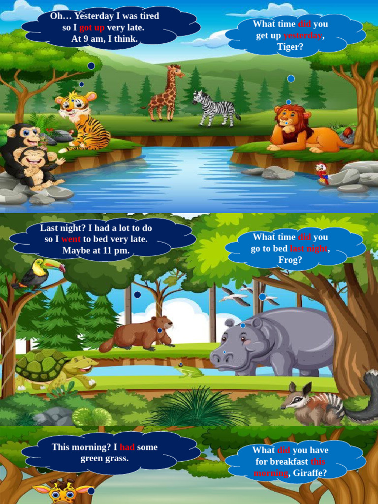 Daily Routines of Animal Friends | PDF