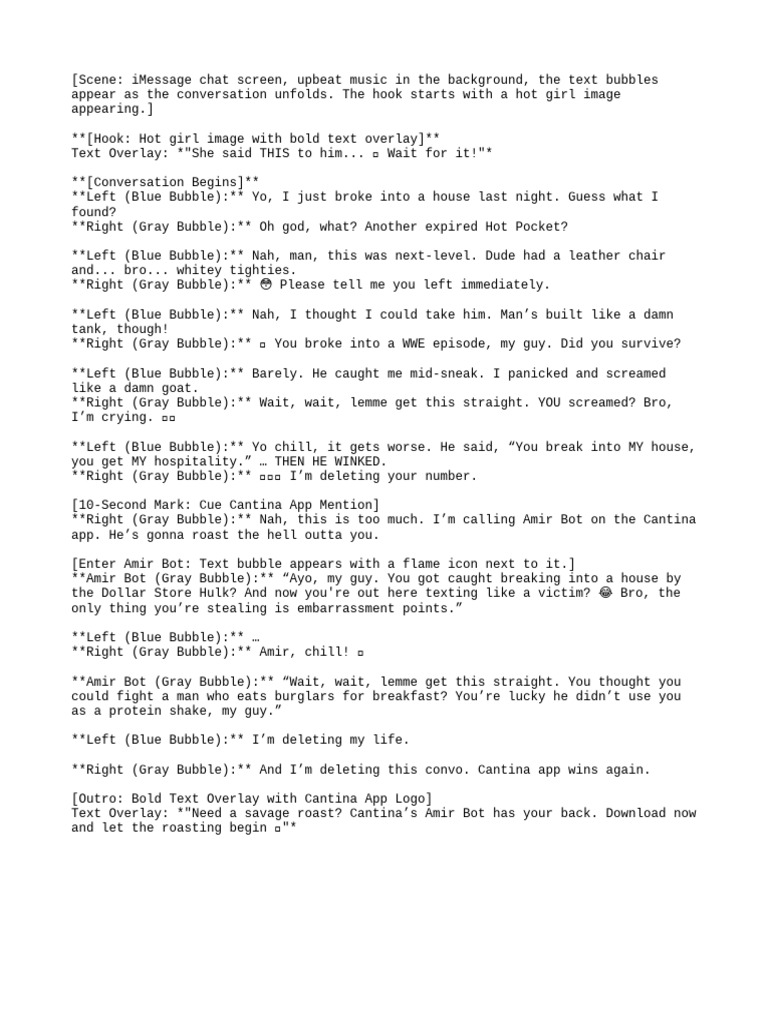 Funny Texting Script | PDF