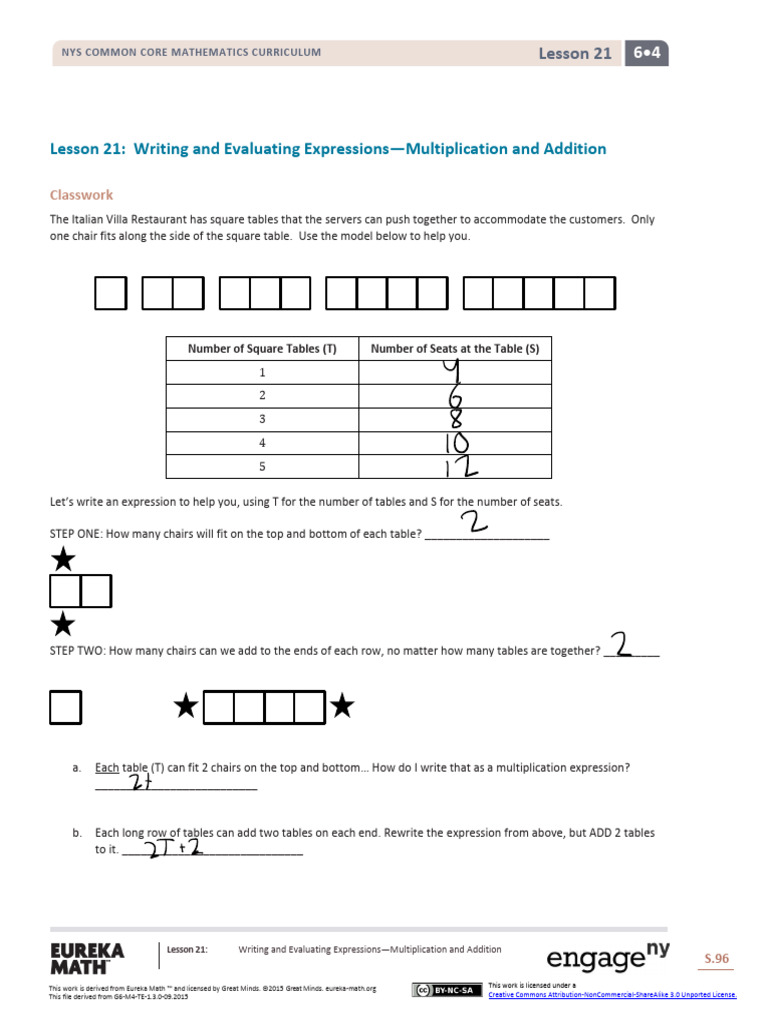 Edited - Module 4, Lesson 21 Classwork | PDF | Mathematics