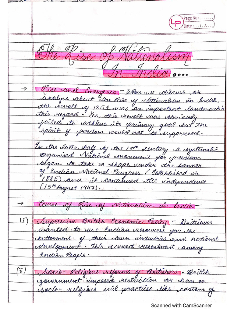 The Rise of Nationalism in India | PDF