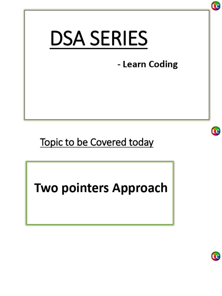 Lecture 13 - Two Pointers | PDF | Pointer (Computer Programming ...