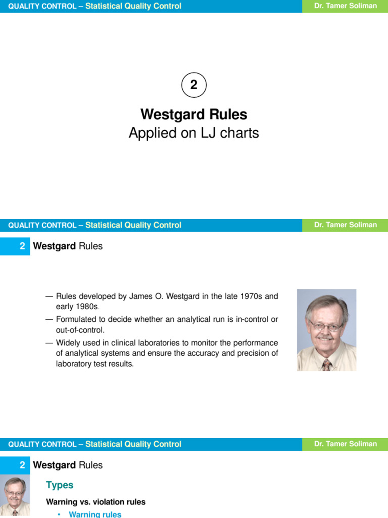 7.B Statistical QC - Westgard Rule - Part 1 | PDF