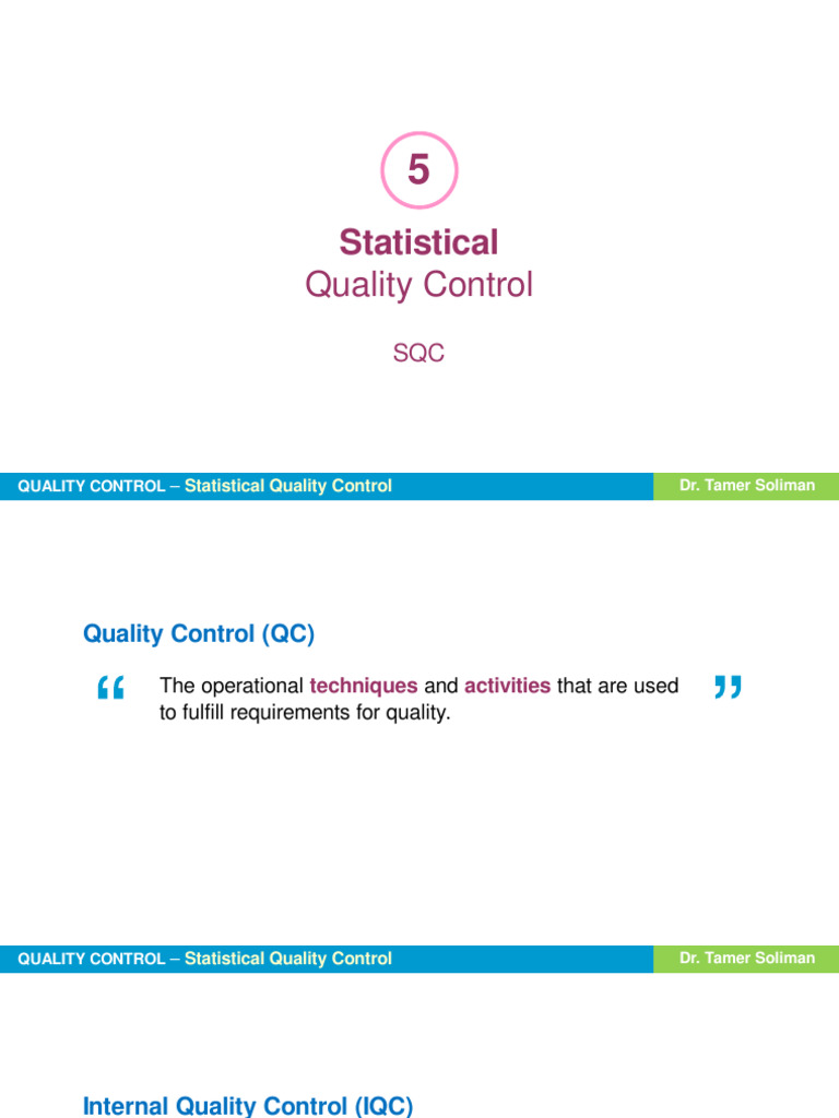 7.a Statistical QC - Levey Jennings Charts | PDF | Outlier | Quality ...
