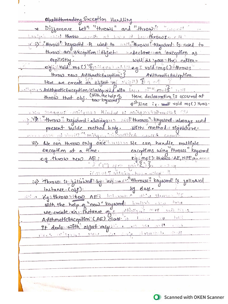 Diff Between Throw and Throws | PDF