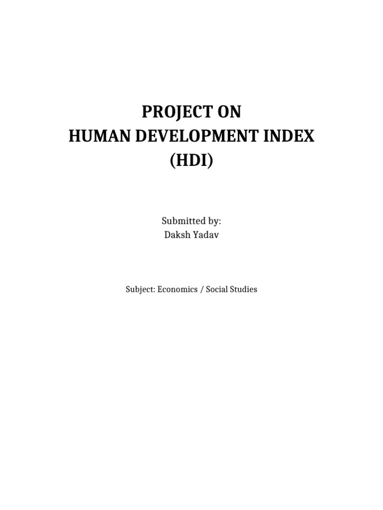 Human Development Index Project | PDF | Human Development Index | Economies