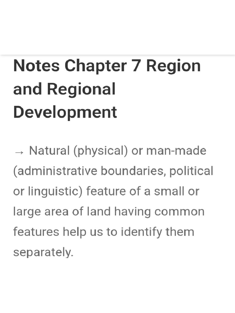 Geography Notes Chapter 7 | PDF