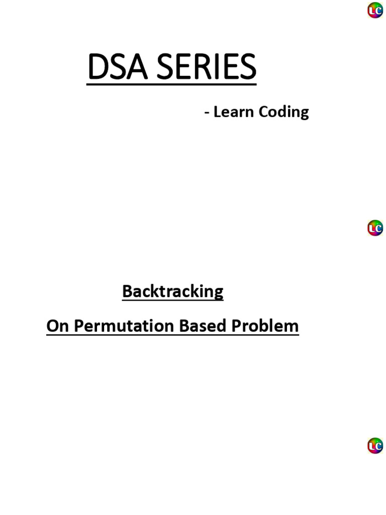 Lecture 44 - Permutation Problems | PDF