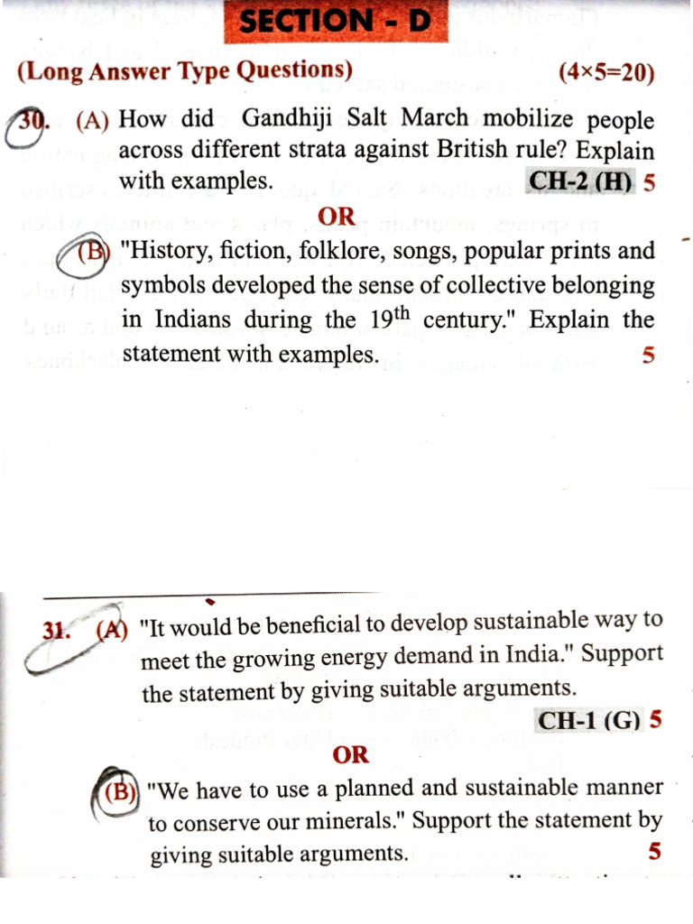 5 Marks Question | PDF