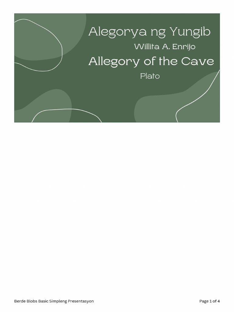 Berde Blobs Basic Simpleng Presentasyon - 20250627 - 211316 - 0000 | PDF