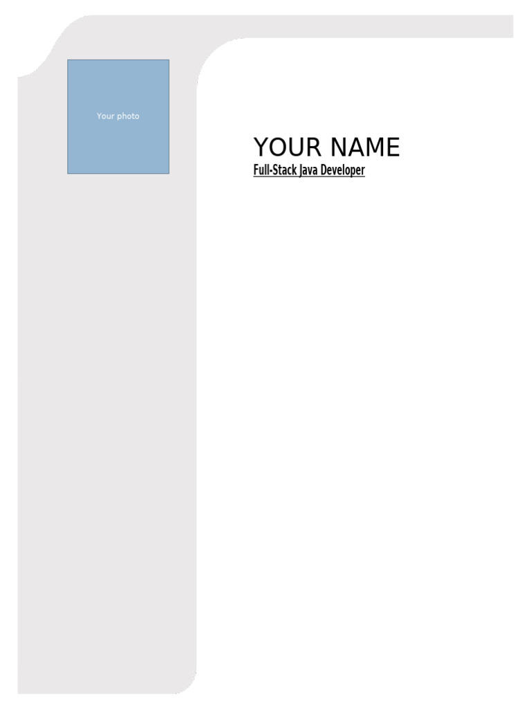 Full-Stack Java Developer Profile | PDF | Databases | Java (Programming ...