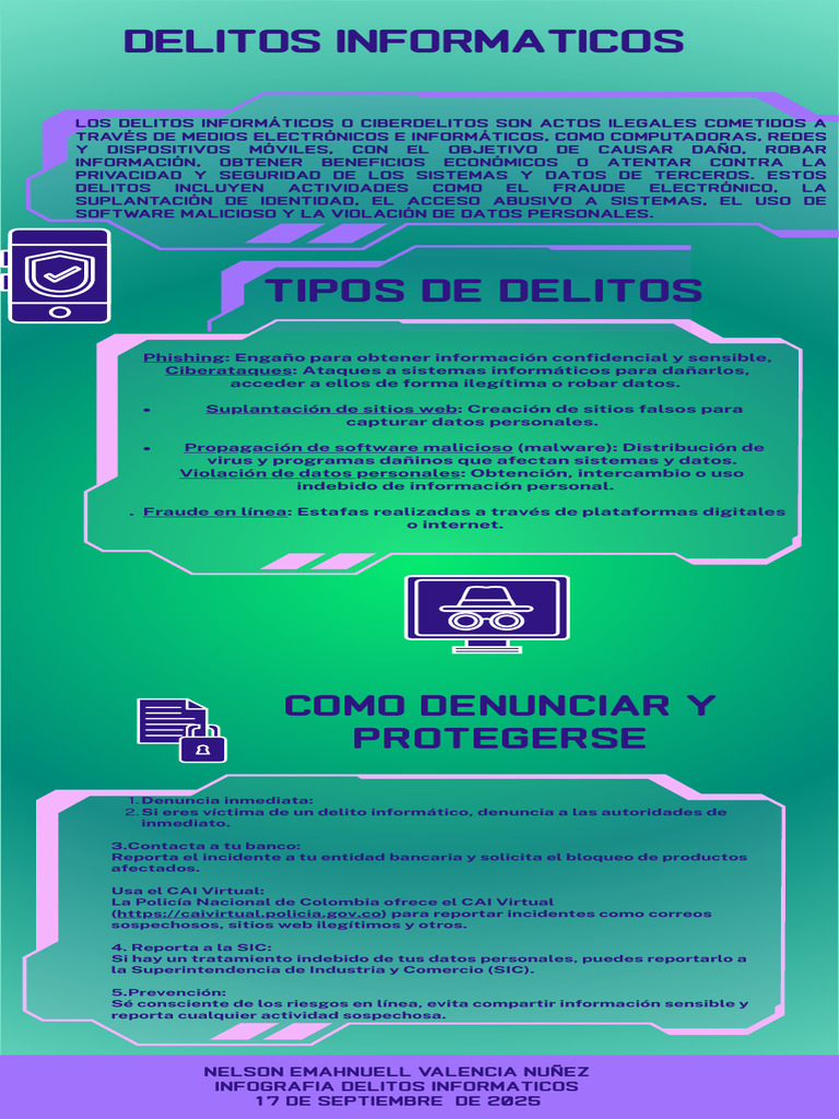 Tipos de Delitos Informáticos y Prevención | PDF