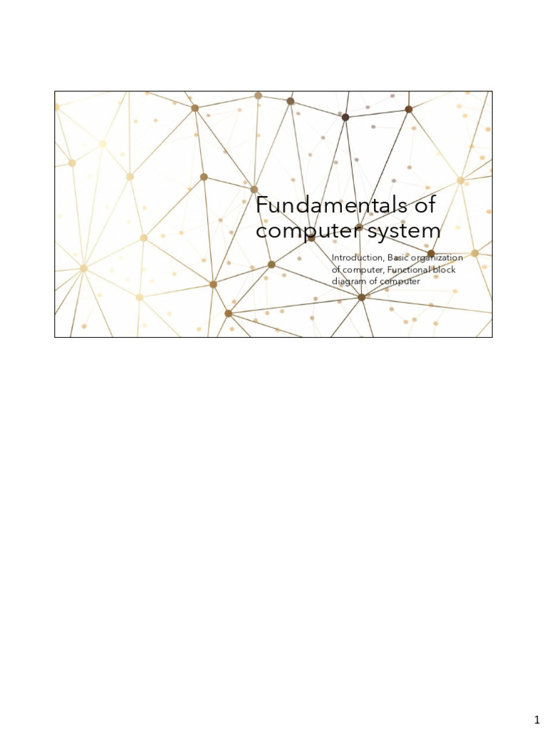 FCHN MOD1 Fundamentals of Computers | PDF | Central Processing Unit | Computer Data Storage
