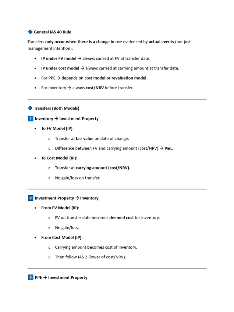 ? General IAS 40 Rule | PDF | Income Statement | Fair Value
