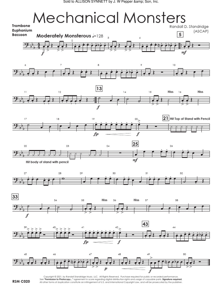 Mechanical Monsters Music Score | PDF | Chess Openings | Chess