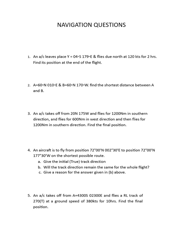 Navigation Questions | PDF