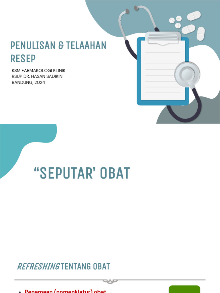Panduan Lengkap Penulisan Resep Obat | PDF