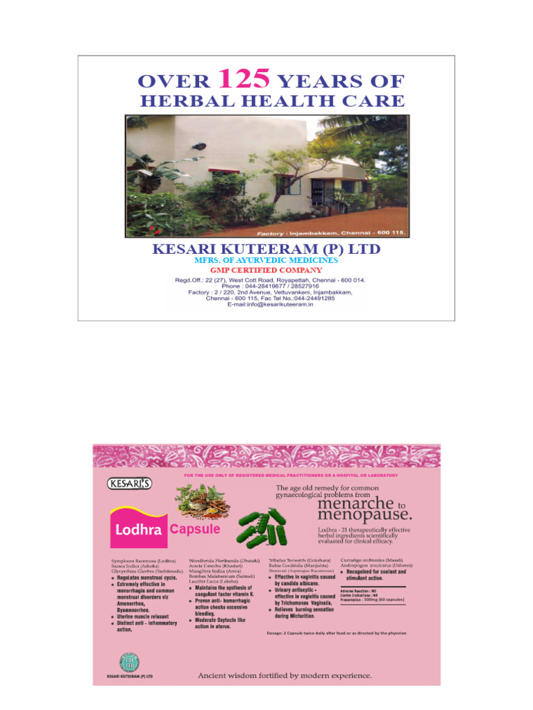 Lodhra Capsule - Visual Aid | PDF