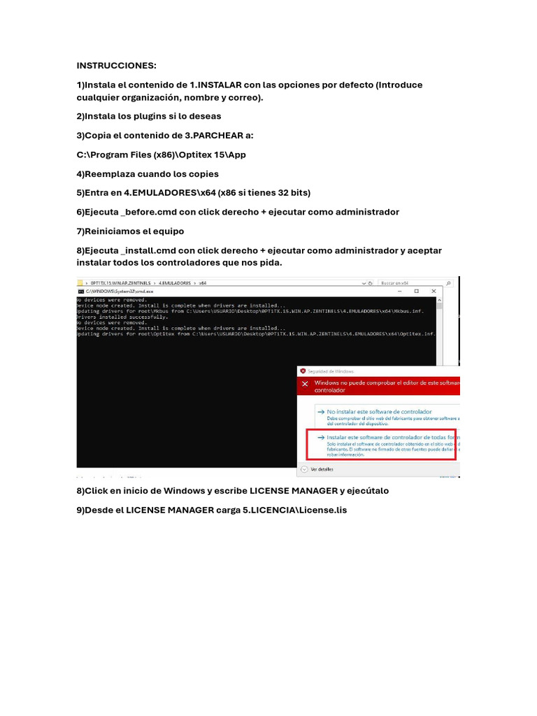 Instrucciones Optitex 2028 | PDF
