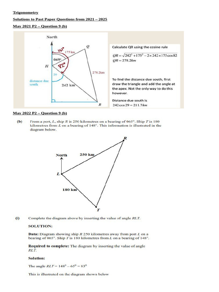 Trigonometry Solutions | PDF