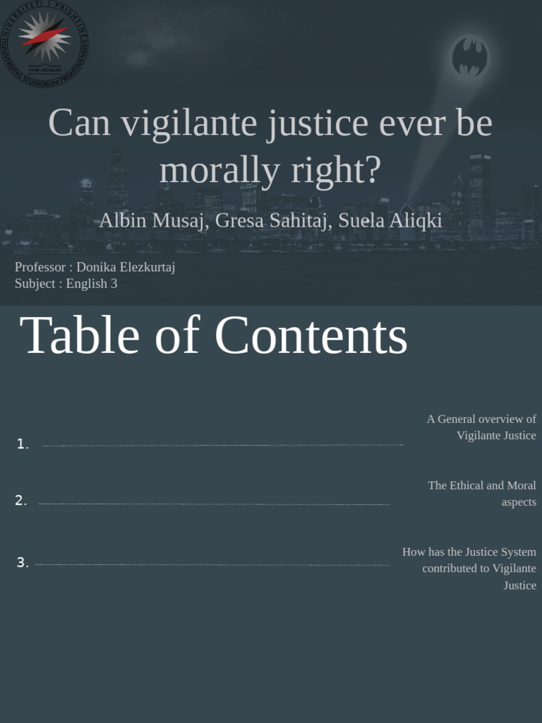 Morality of Vigilante Justice Explored | PDF | Justice | Crime & Violence