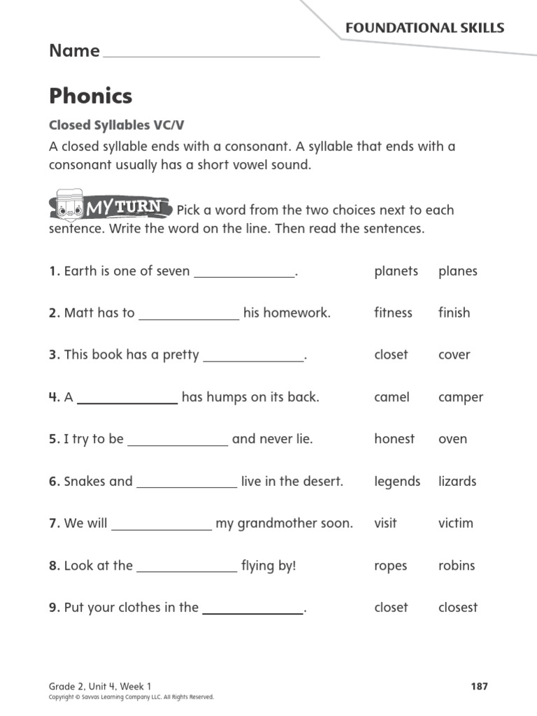 MV20 G2U4W1 Word Work Phonics Practice Lessons Web | PDF