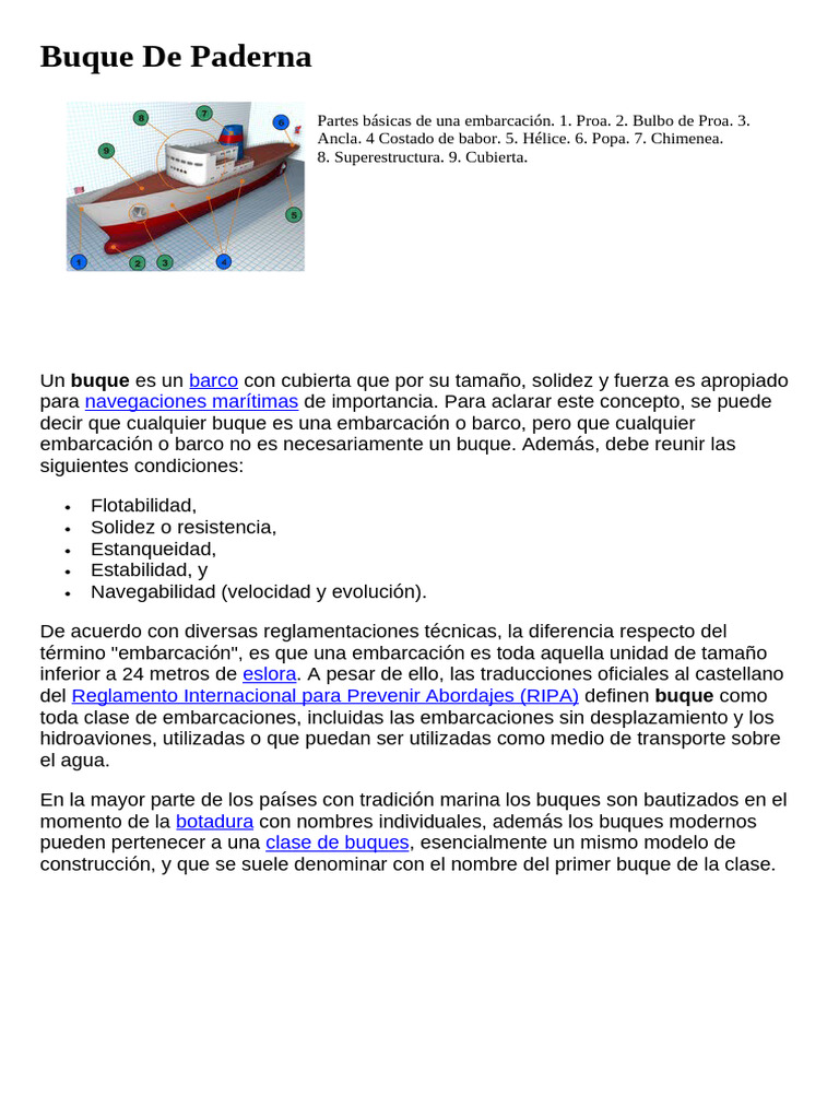 Buque de Paderna | PDF
