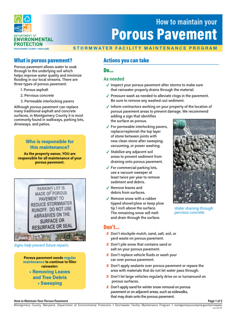 Porous Pavement | PDF | Civil Engineering | Building Materials