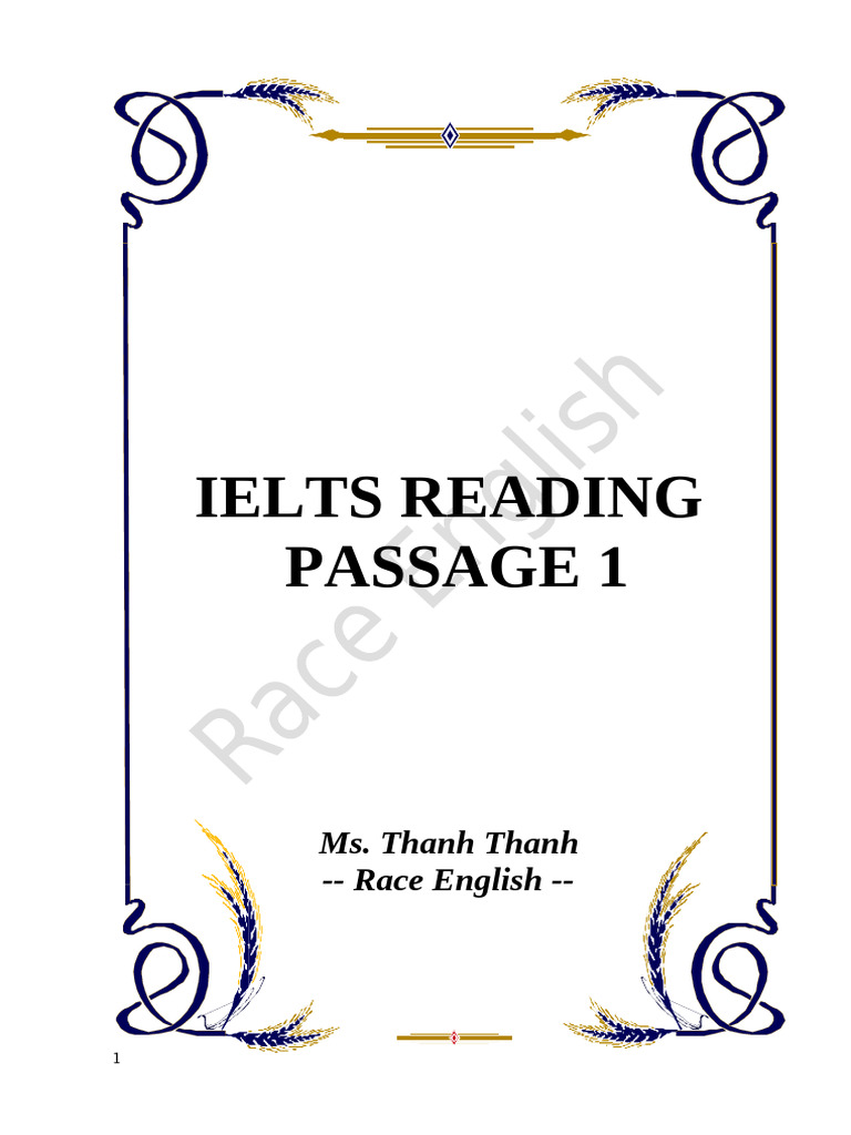 Ielts Reading Passage 1 | PDF